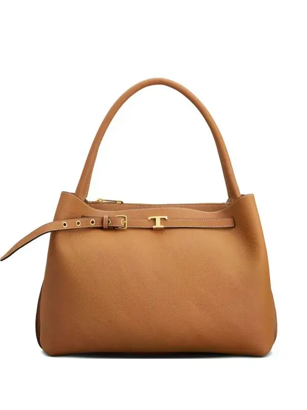 TOD'S Buckle-detail Tote Bag - Brown