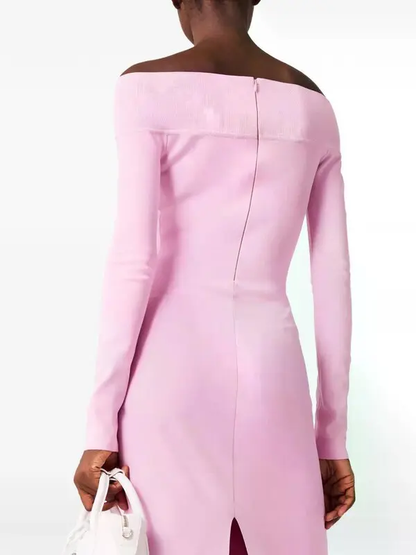Stella McCartney Off-shoulder Long-sleeve Midi Dress