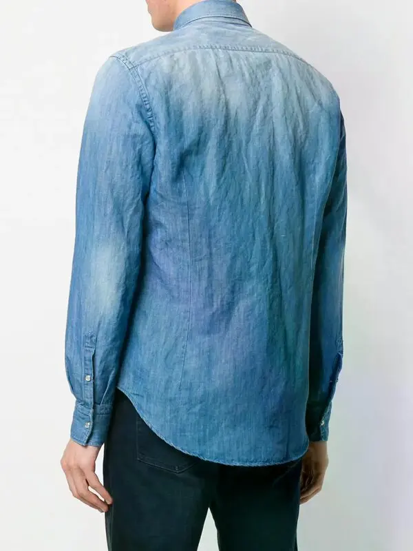 DELL'OGLIO Chest Pockets Denim Shirt
