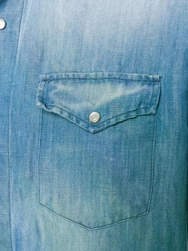 DELL'OGLIO Chest Pockets Denim Shirt