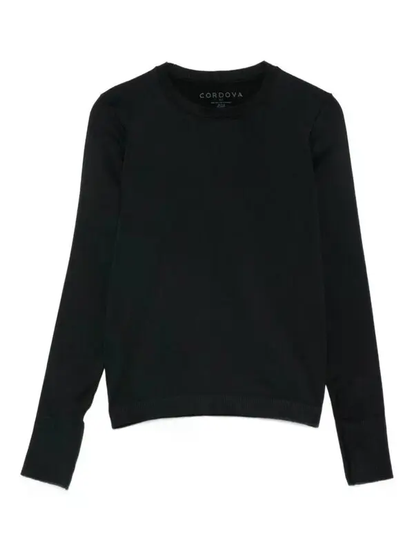 Cordova Crew-neck Baselayer Top - Black