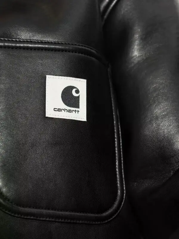 Carhartt Work In Progress Shepton Og Michigan Shearling-collar Coat - Black