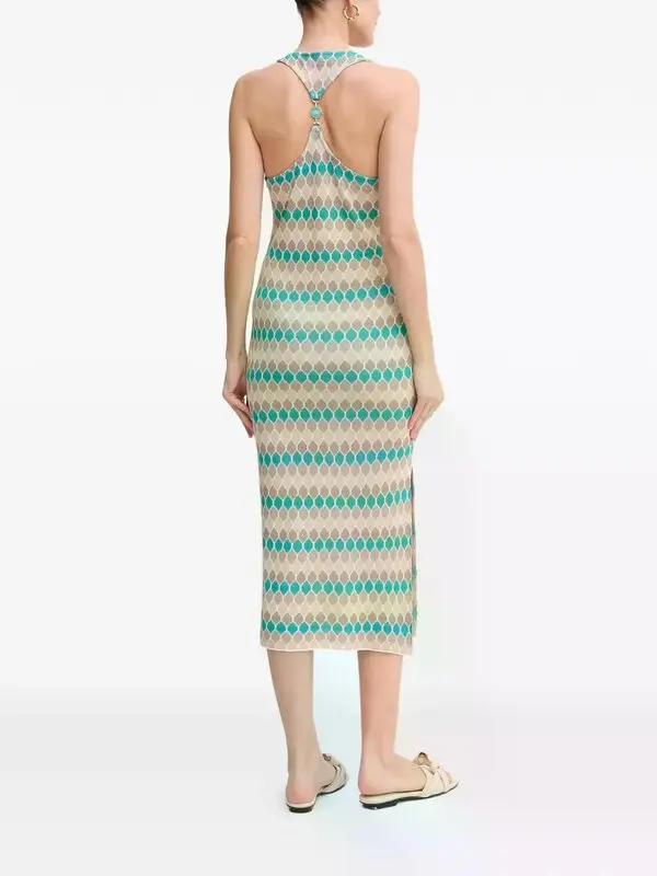 FRACOMINA Geometric-pattern Midi Dress