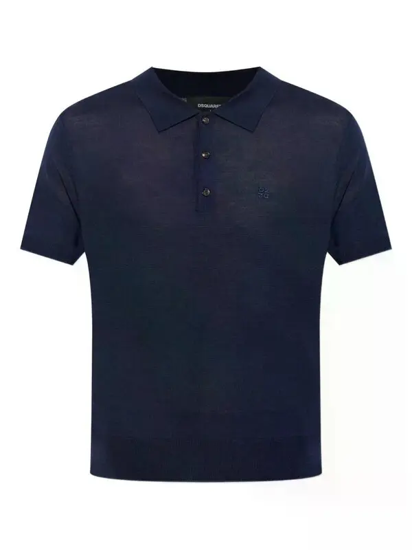 Dsquared2 Buttoned Polo Shirt - Blue