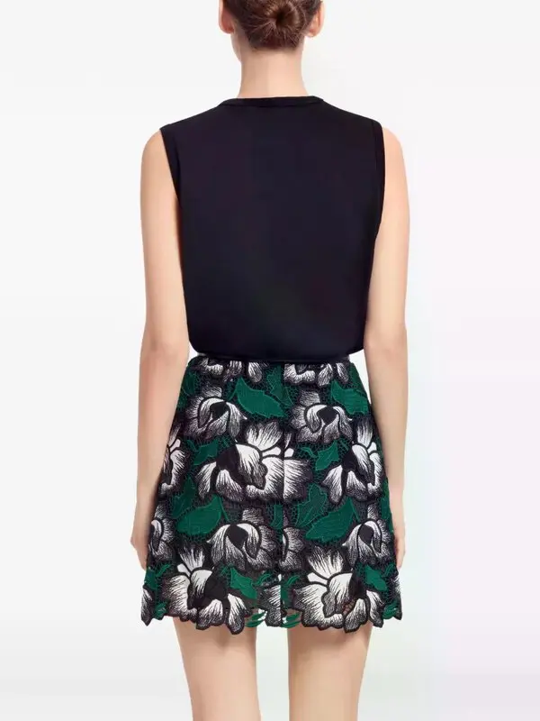 Elie Saab Sleeveless Floral Macramé Top