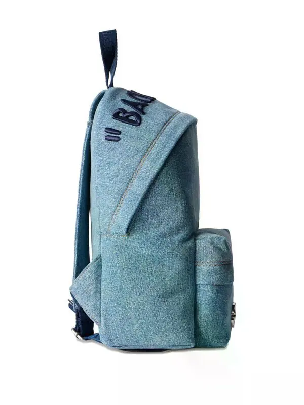 Off-White Jitney Quote Denim Backpack