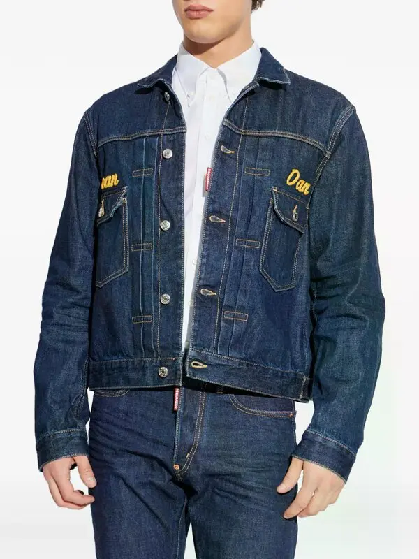Dsquared2 Dean & Dan Embroidered Denim Jacket