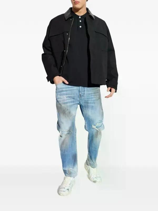 GOLDEN GOOSE Leather Collar Jacket