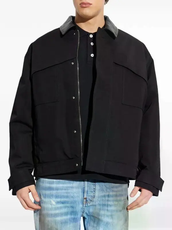 GOLDEN GOOSE Leather Collar Jacket