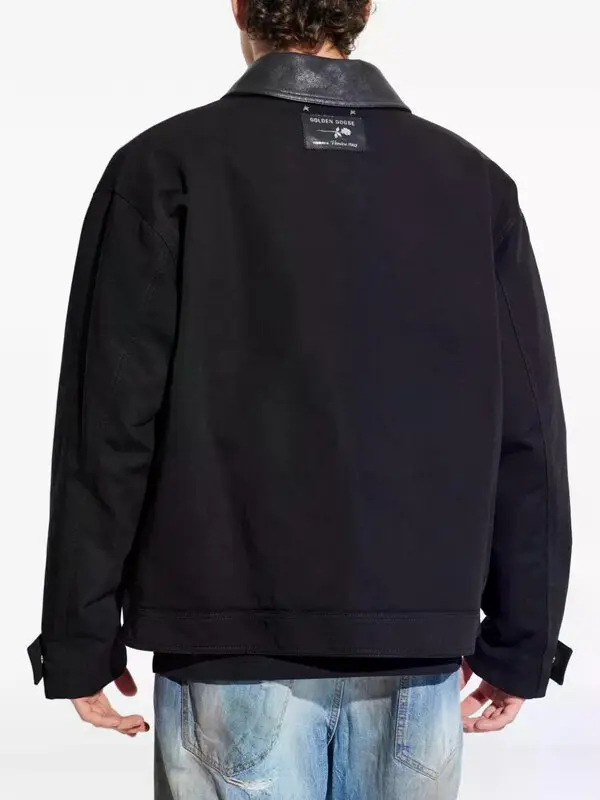 GOLDEN GOOSE Leather Collar Jacket