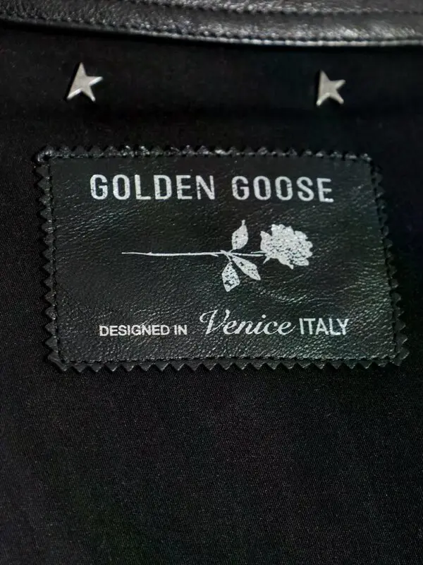 GOLDEN GOOSE Leather Collar Jacket