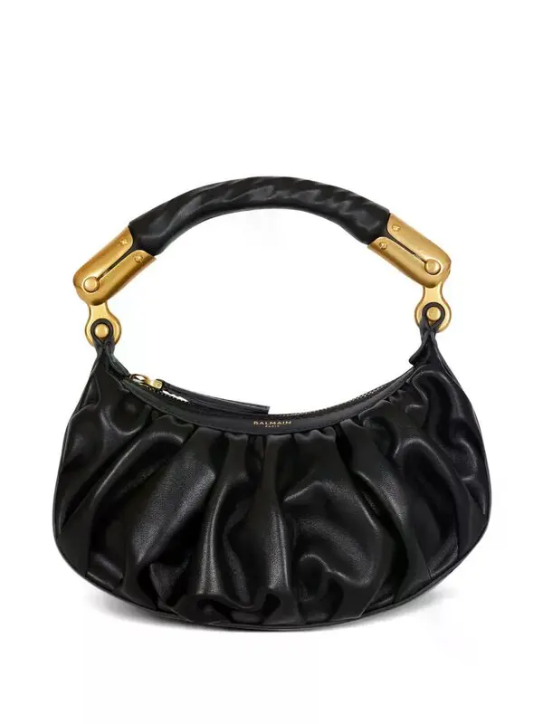 Balmain Mini Leather Tote - Black