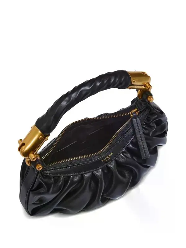 Balmain Mini Leather Tote - Black