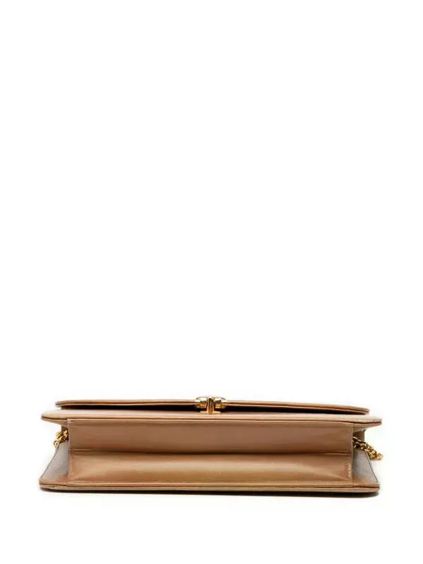 Dior 20th Century Leather Shoulder Bag With Chain Strap - Brown