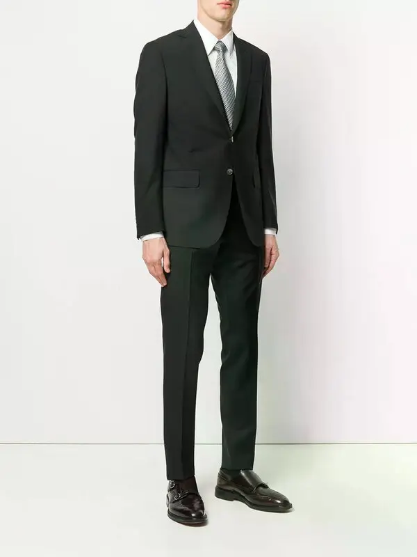 DELL'OGLIO Slim Tailored Suit - Black