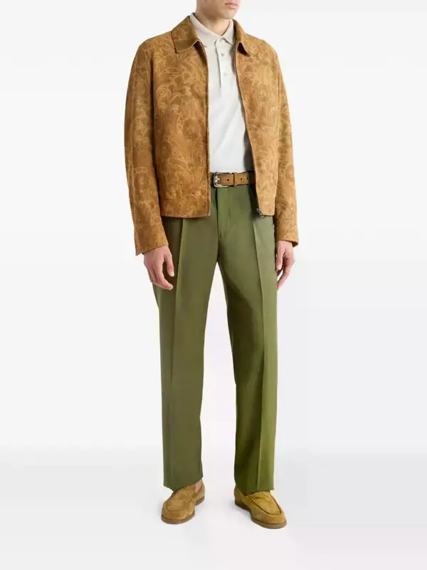 Etro Paisley Motif Zip Jacket - Brown