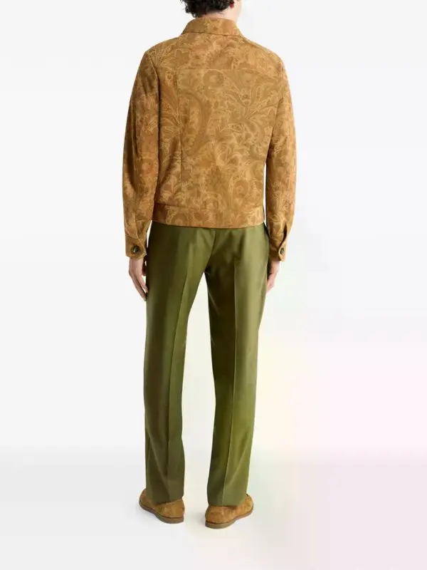 Etro Paisley Motif Zip Jacket - Brown