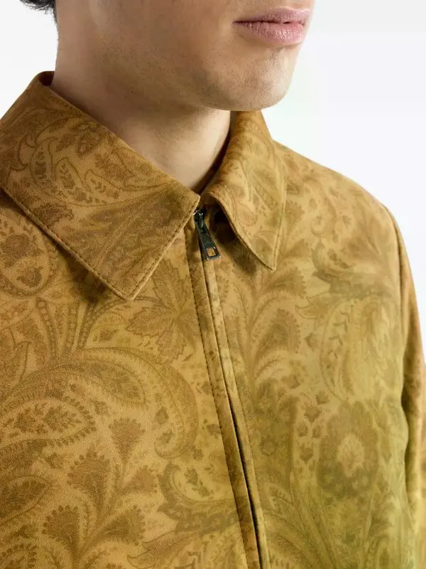 Etro Paisley Motif Zip Jacket - Brown