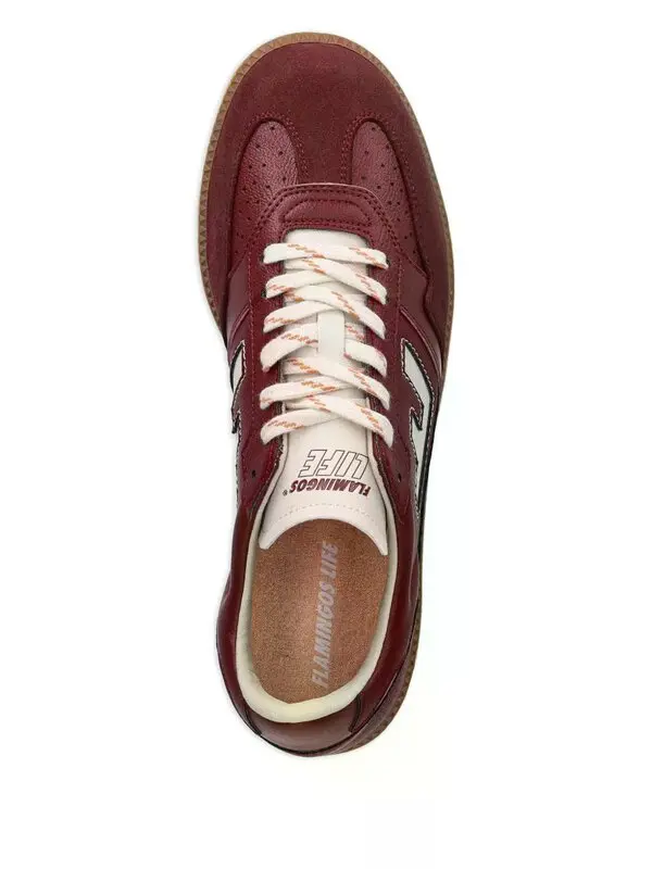 Flamingos Burela Slim Perforated Logo Sneakers - Red