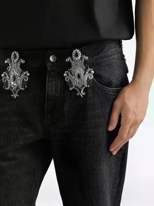 Dolce & Gabbana Embellished Five-pocket Jeans