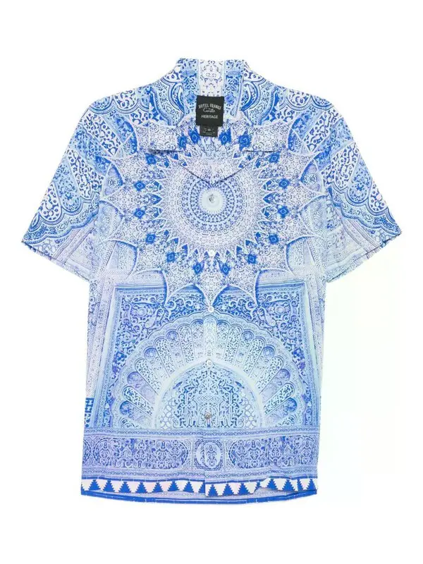 Camilla Camp-collar Shirt - Blue