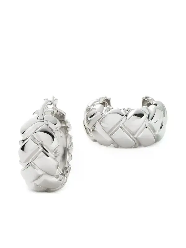 MISSOMA X Lucy Williams Waffle Hoop Earrings - Silver