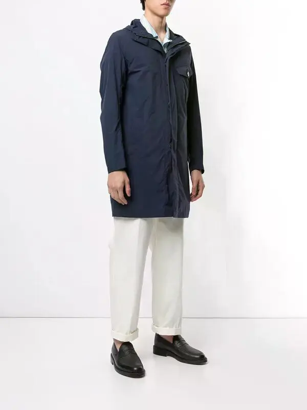 Herno Hooded Single-breasted Coat
