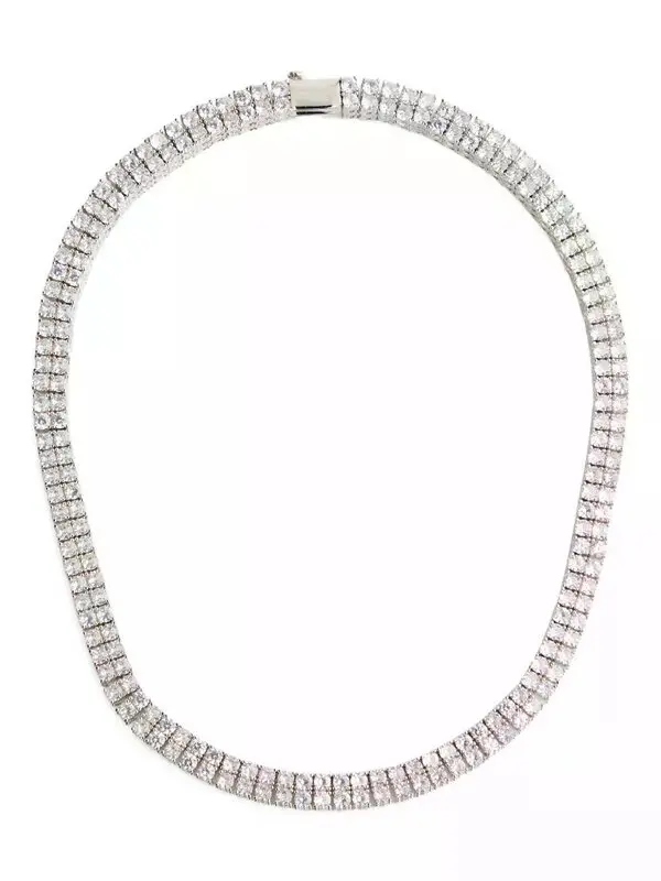 ANISA SOJKA Double Tennis Necklace - Silver