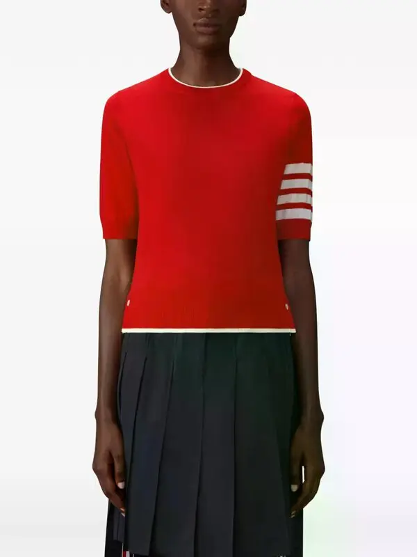 Thom Browne 4-bar Short-sleeve T-shirt - Red