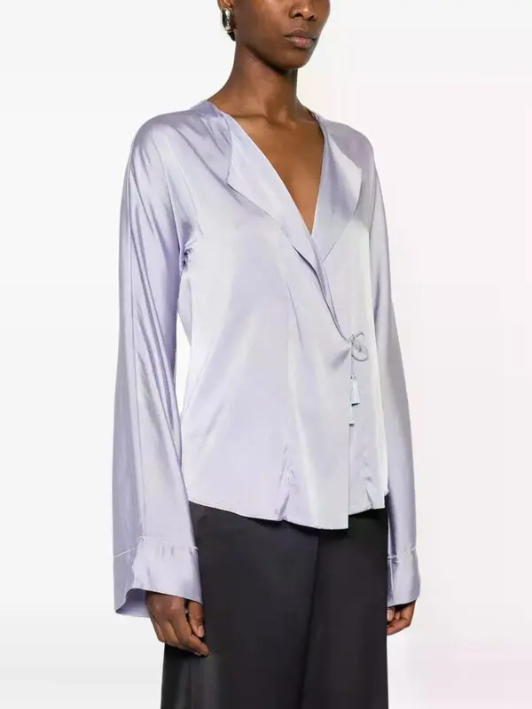 FORTE_FORTE Wrap-tie Blouse
