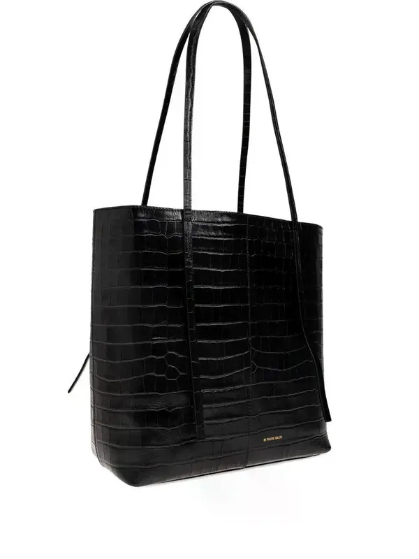 BY MALENE BIRGER Abilso Croc-embossed Tote Bag - Black