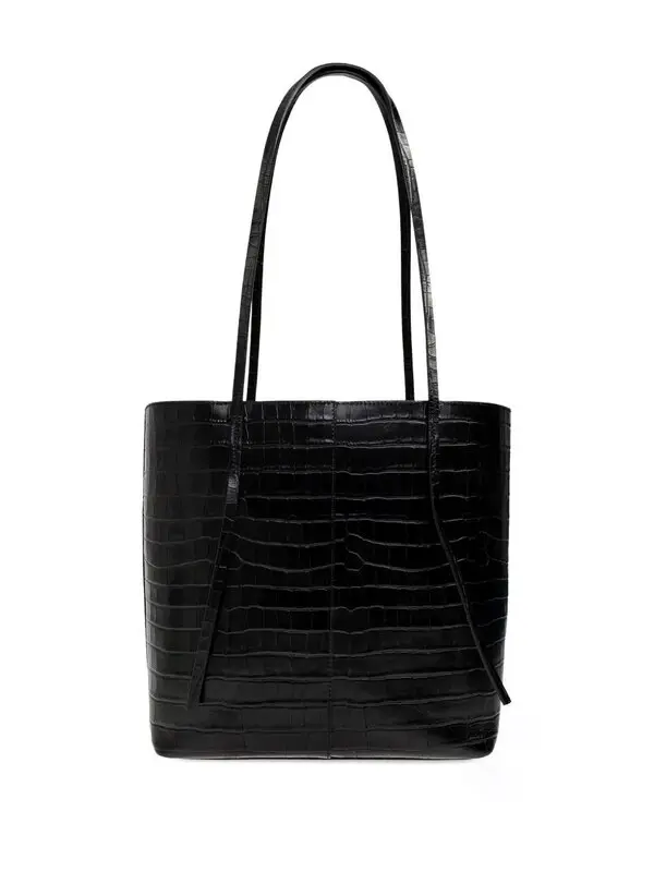 BY MALENE BIRGER Abilso Croc-embossed Tote Bag - Black