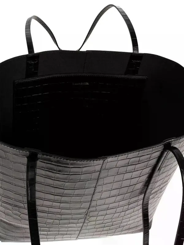 BY MALENE BIRGER Abilso Croc-embossed Tote Bag - Black