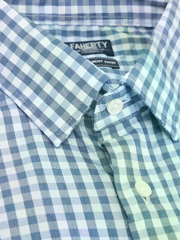 Faherty Brand Checked Button-down Shirt - Blue