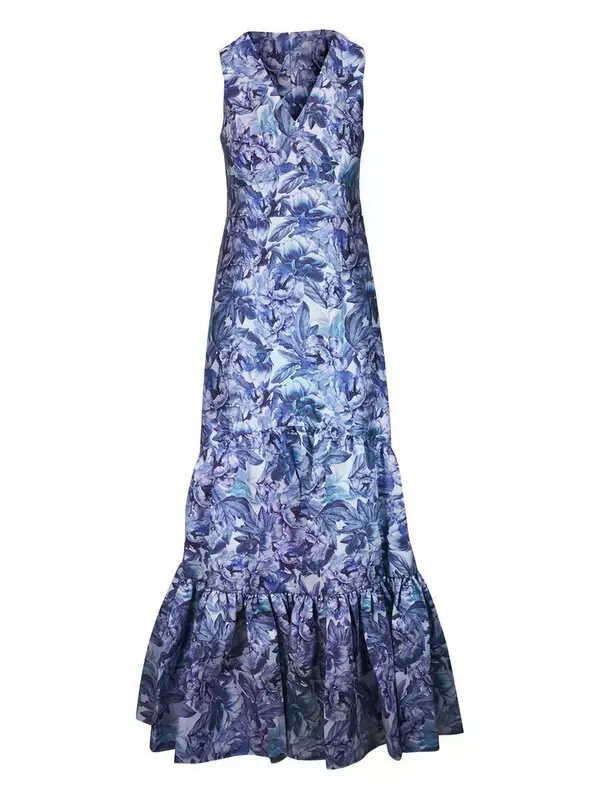 Sachin & Babi Floral-print Maxi Dress - Blue