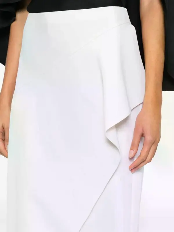 Khaite Jaia Ruffled Split Midi Skirt
