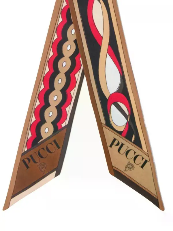 Emilio Pucci Girandole And Papiro Print Silk Twill Scarf
