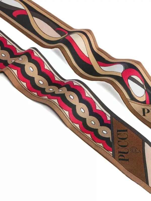 Emilio Pucci Girandole And Papiro Print Silk Twill Scarf