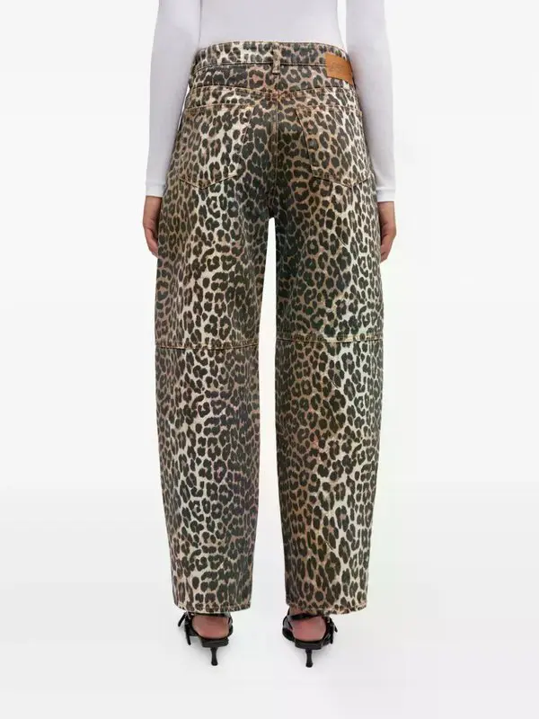 GANNI Leopard-print Jeans