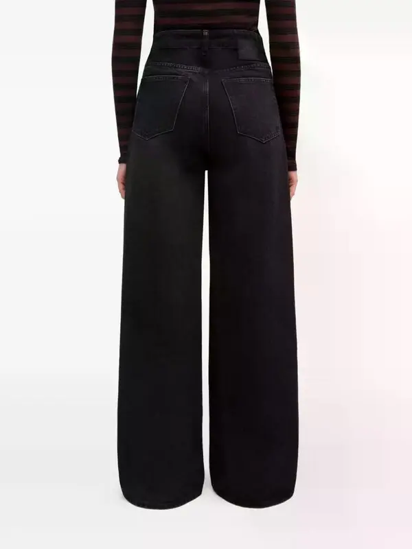 GANNI High-rise Full Length Wide Leg Jeans