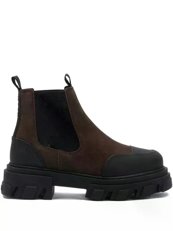 GANNI Lug Sole Boots With Recycled Leather