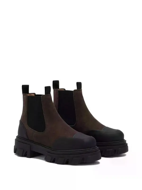 GANNI Lug Sole Boots With Recycled Leather