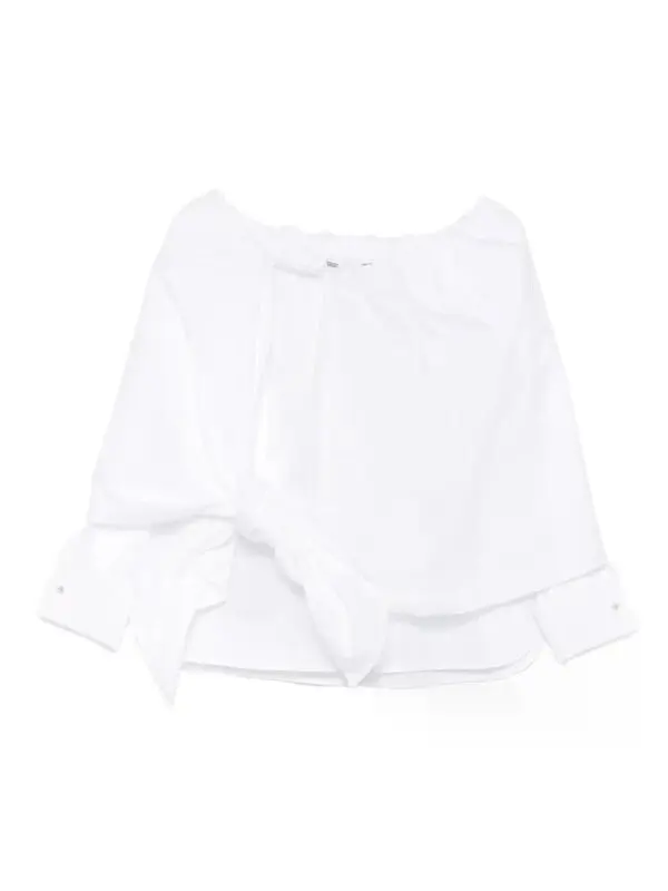 Max Mara Curvone Bow-detail Shirt - White
