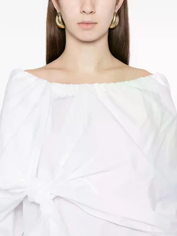 Max Mara Curvone Bow-detail Shirt - White
