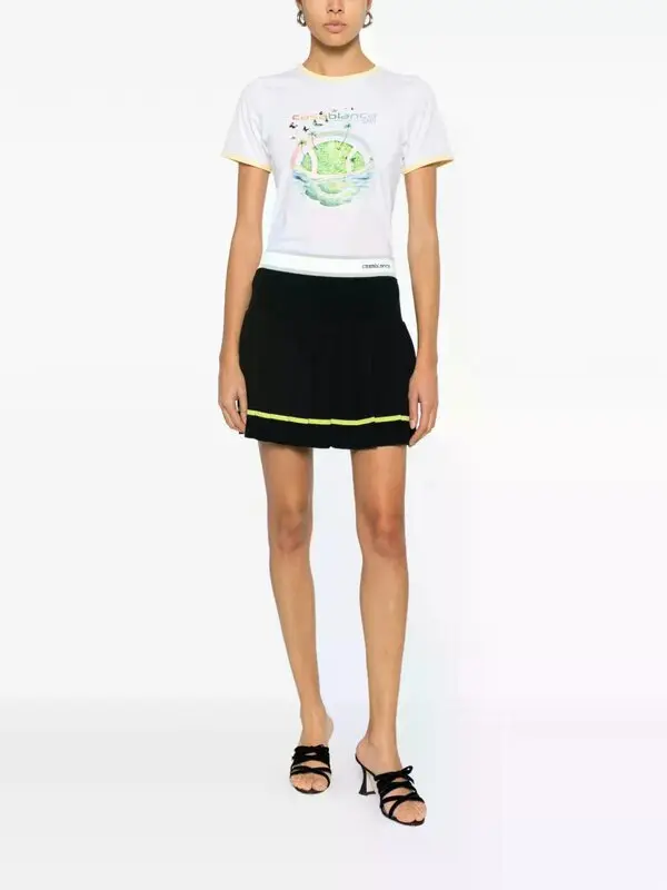 Casablanca Pleated Short Skirt