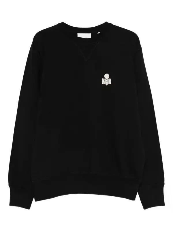 MARANT Logo-embroidered Crew-neck Sweatshirt - Black