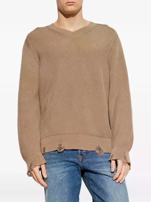 DIESEL® V-neck Ribbed Sweater