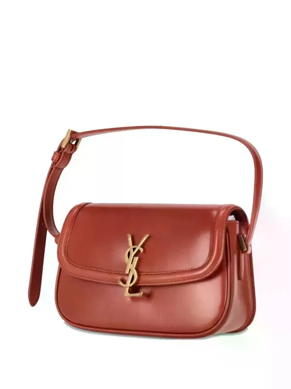 Saint Laurent Mini Solferino Leather Shoulder Bag - Brown