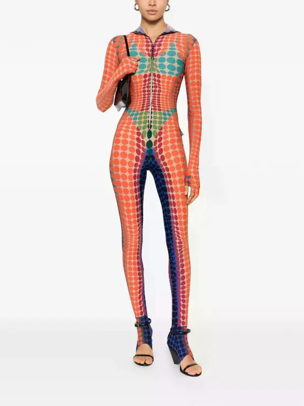 JEAN PAUL GAULTIER Hooded Polka-dot All-in-one - Orange