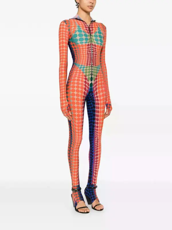 JEAN PAUL GAULTIER Hooded Polka-dot All-in-one - Orange